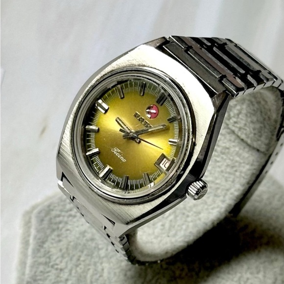 Rado | Accessories | Rado Ticino Automatic Gold Dial Silver Stainless ...